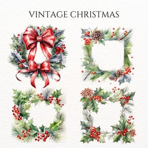 Vintage Christmas Clipart Retro Old Fashioned Christmas Graphics ...