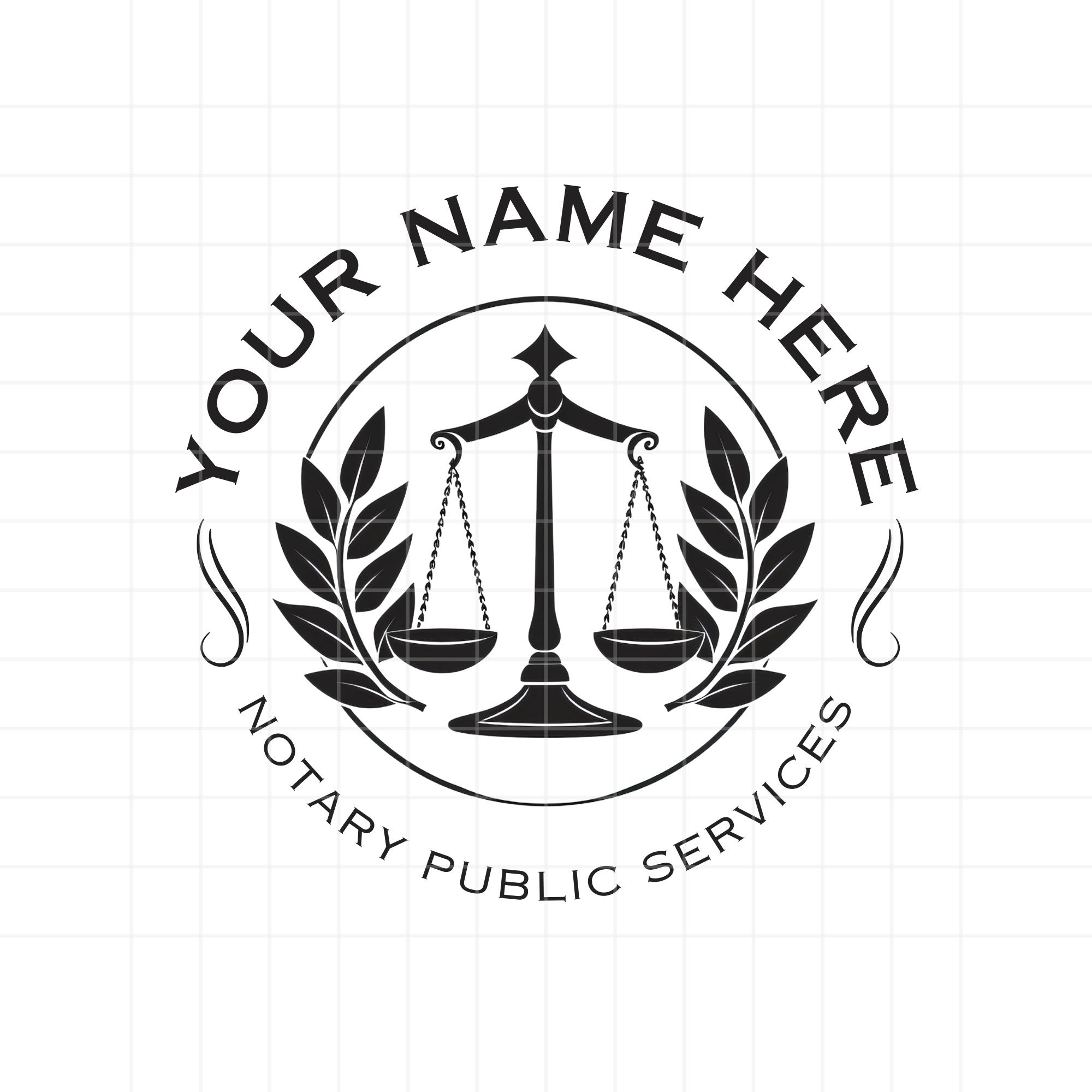 Notary Public Logo Design Template Professional Custom Notary Logo ...