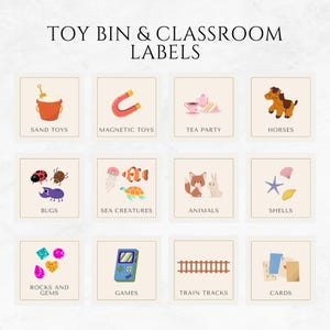 Toy Storage Labels Printable Toy Organization Labels Classroom Labels ...