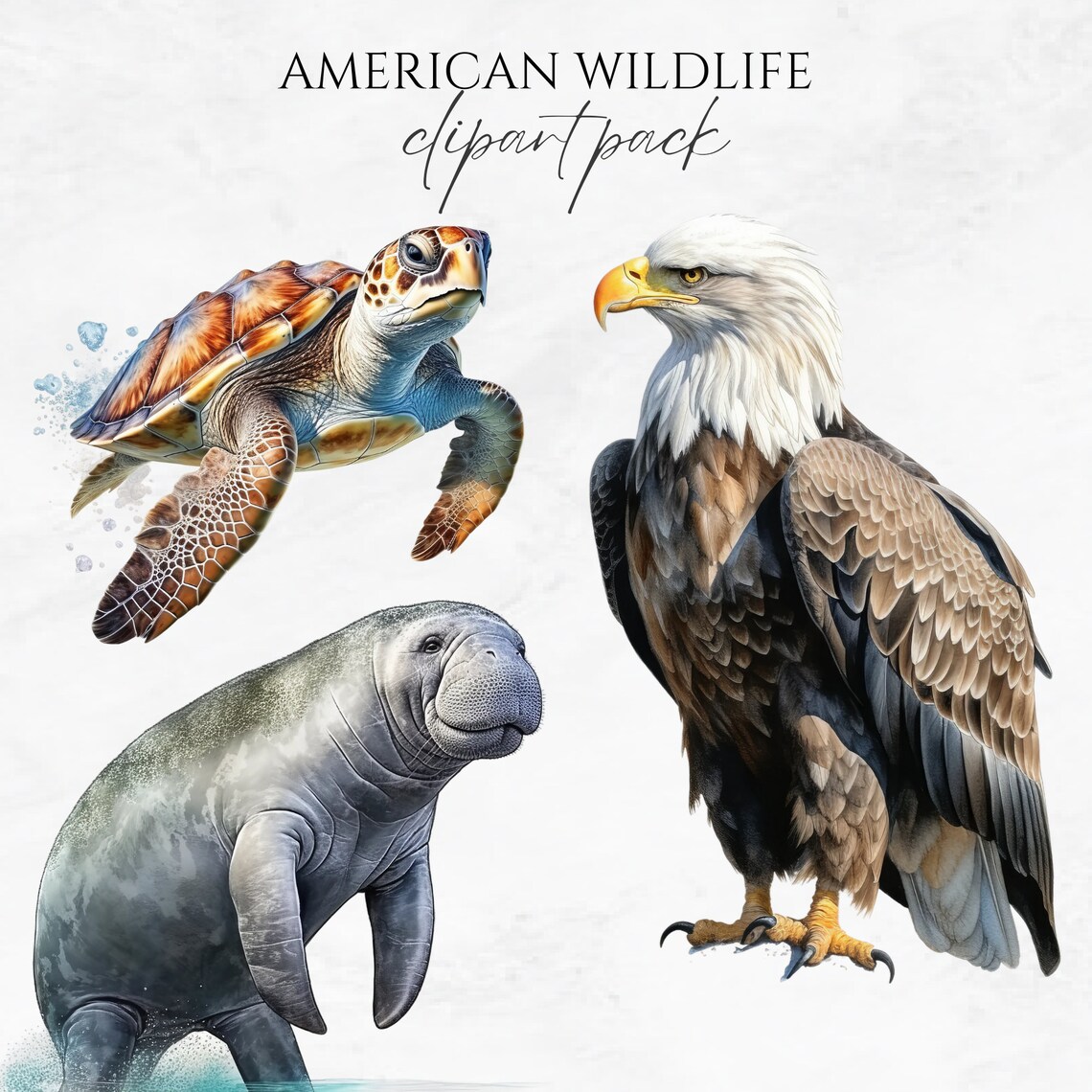 American Wildlife Animals Clipart USA Animals Clipart Wild Animals ...