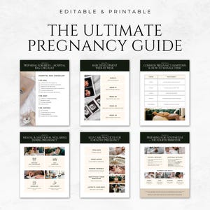 The Ultimate Pregnancy Guide Template Printable Canva Pregnancy Planner ...