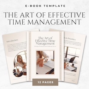 The Art of Effective Time Management Ebook Template Editable Canva Time ...