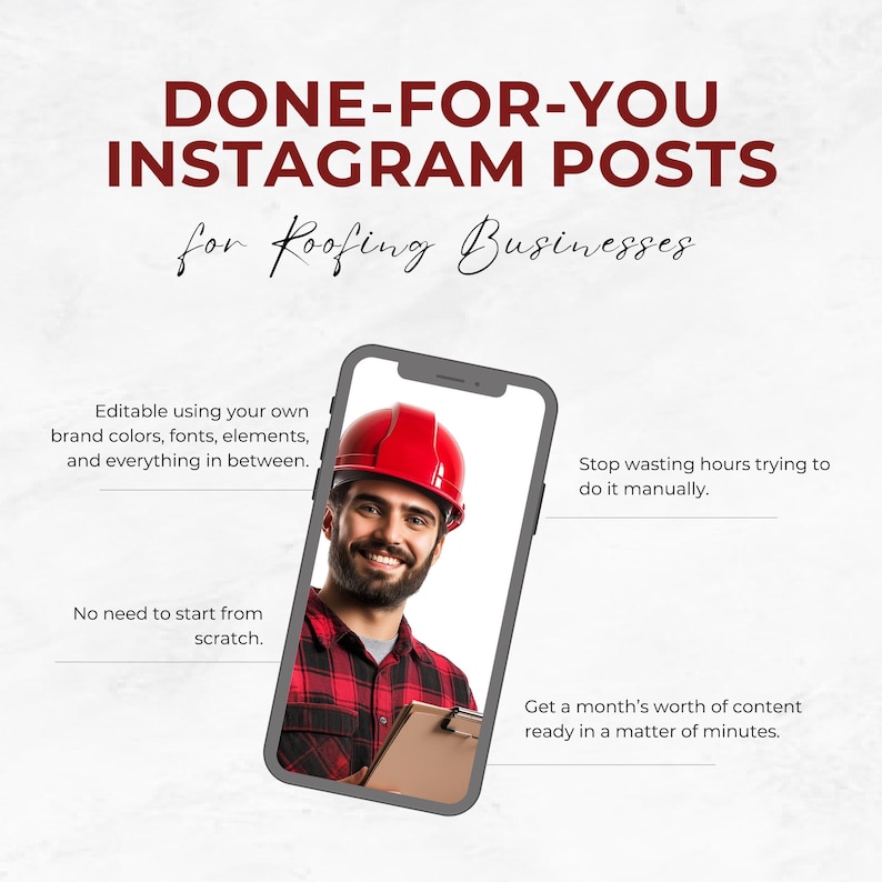 Roofing Business Social Media Posts Templates Roof Repair Marketing ...
