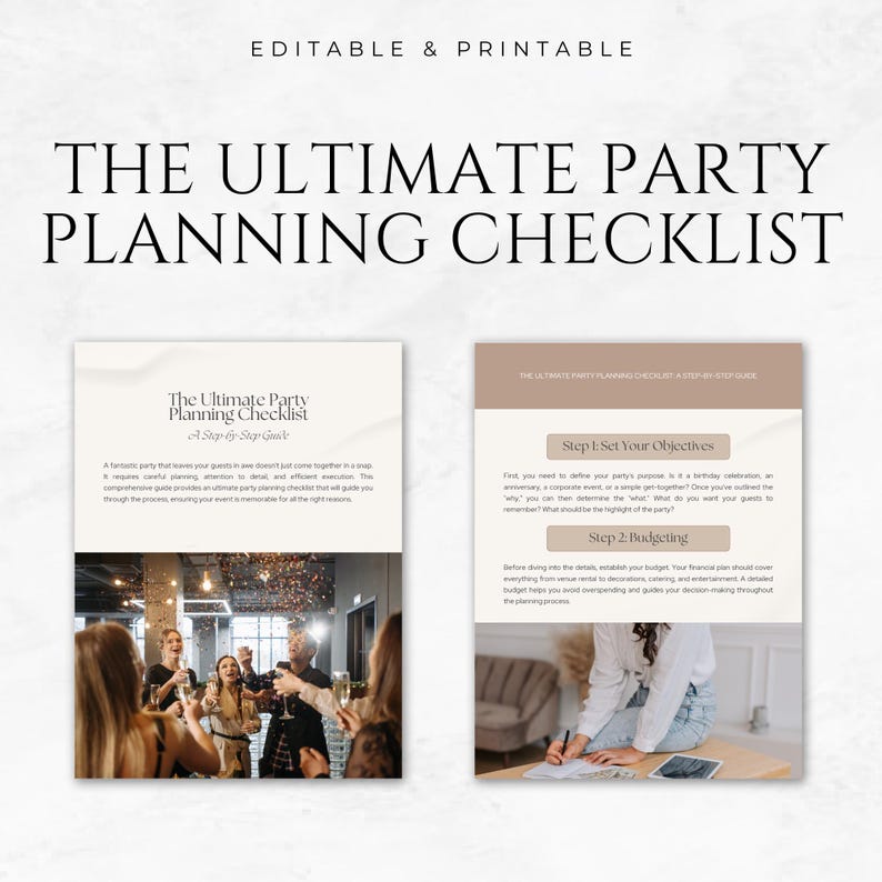 The Ultimate Party Planning Checklist Template Editable Canva Event ...