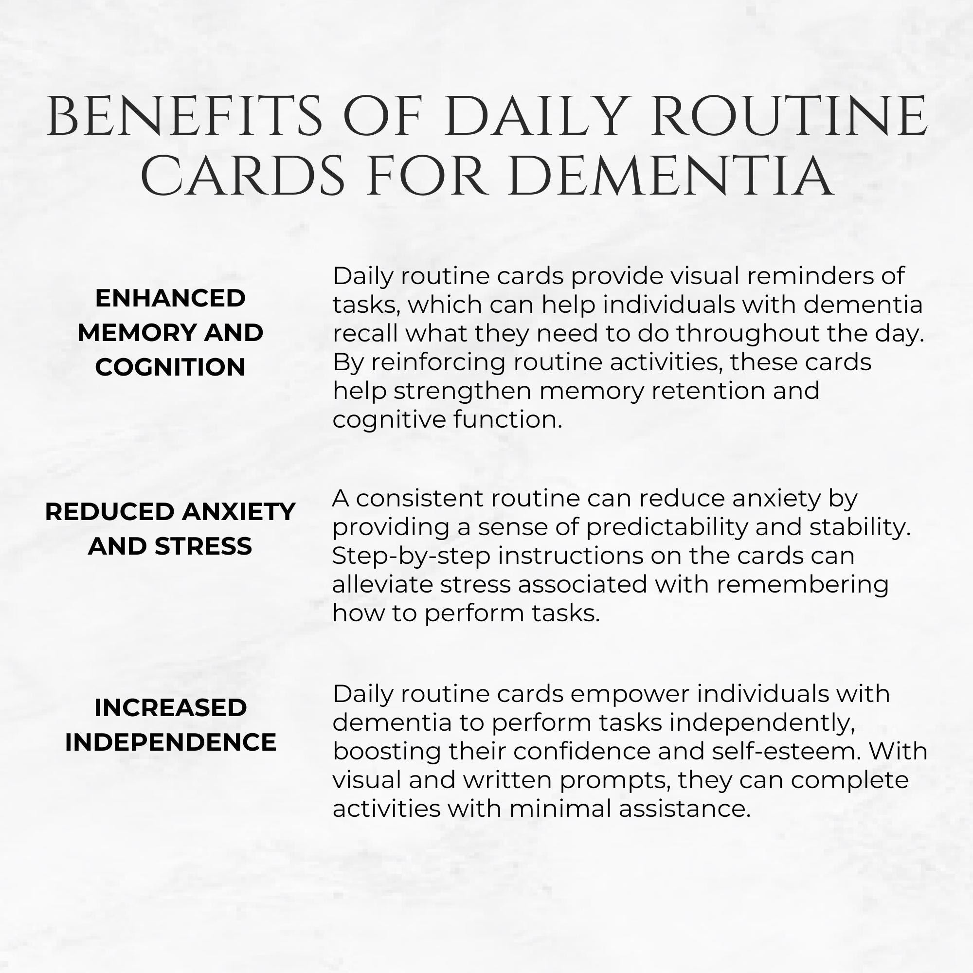 Daily Routine Cards for Dementia Patients Alzheimer's Routine Cards ...