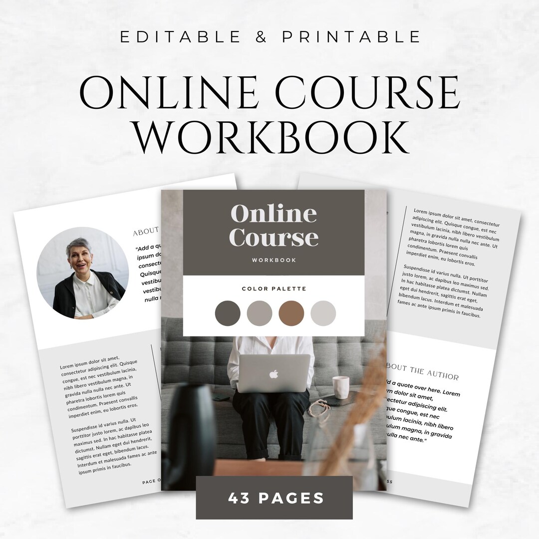Online Course Workbook Template Canva Editable Workbook Coaching ...