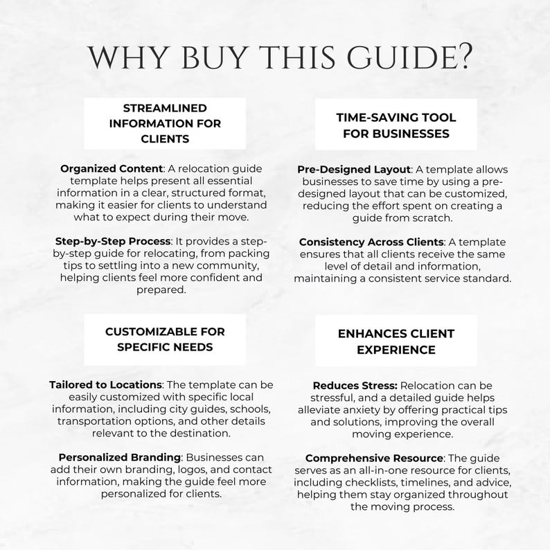 Relocation Guide Template Printable Moving Guide Family Relocation ...