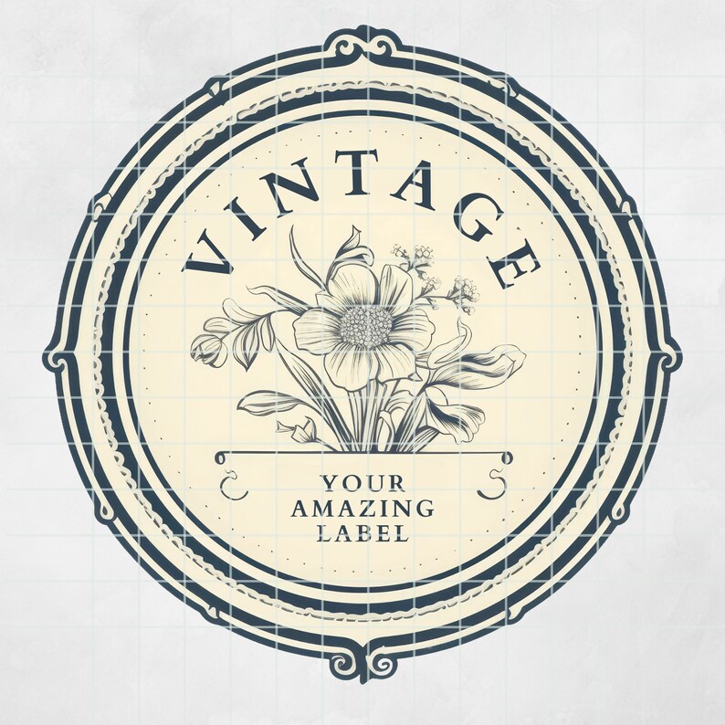 Vintage Label Logo Templates Retro Logo Design Canva Editable Logo ...