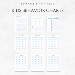 Kids Behavior Chart Templates Printable Behavior Checklist Reward Chart ...