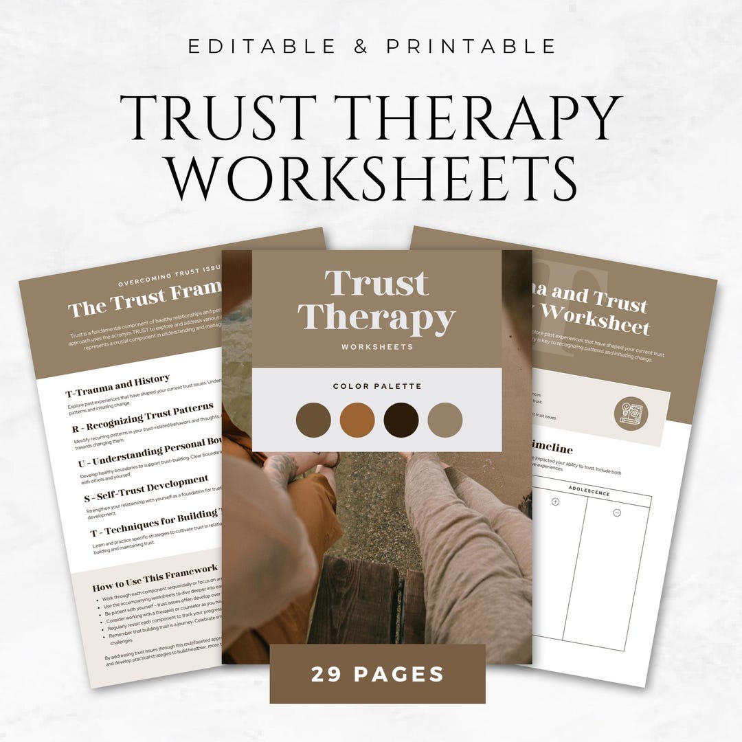 Trust Therapy Worksheets Template Printable Relationship Trust Building ...