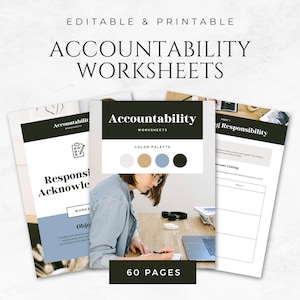 Accountability Worksheets Template Productivity Planner Daily Task ...