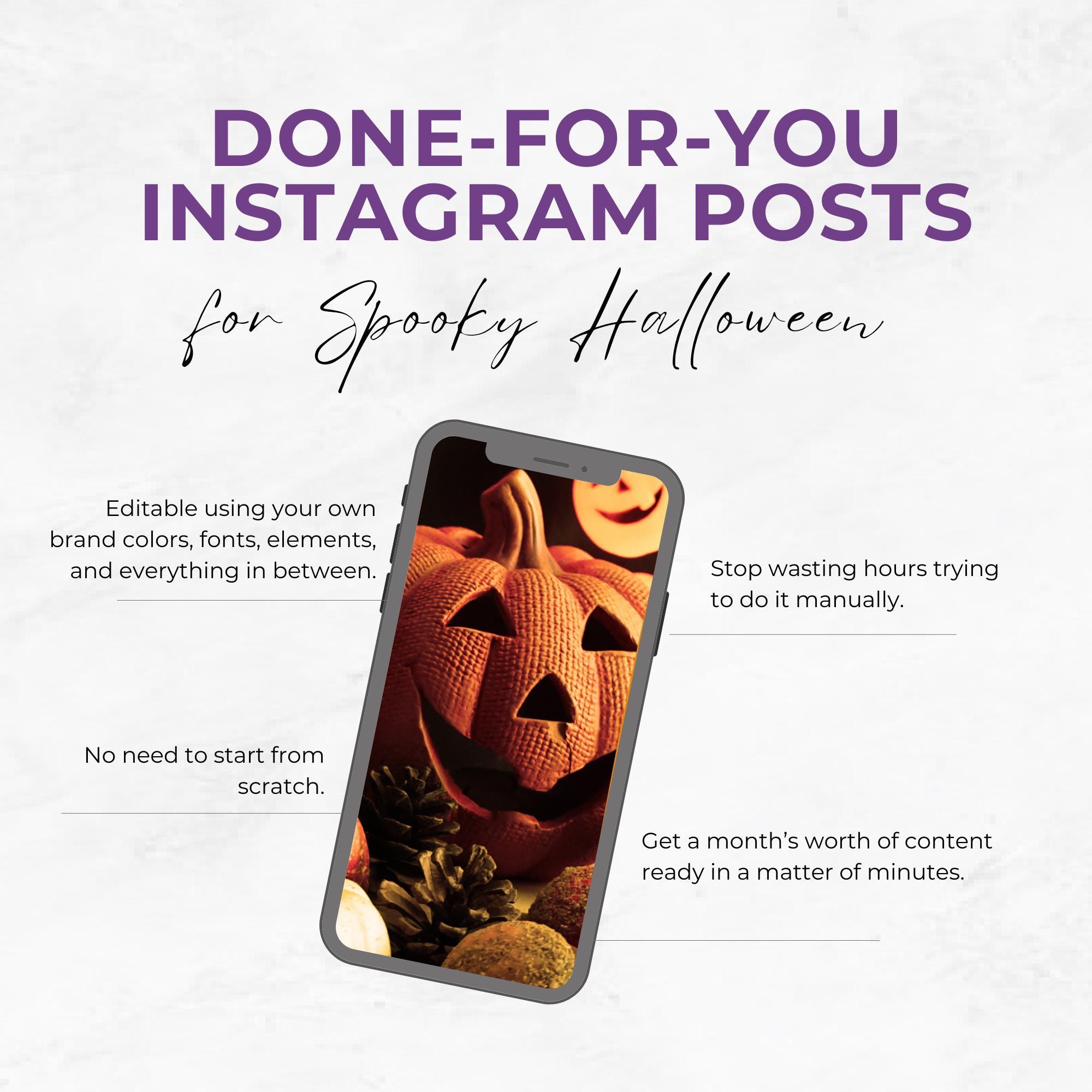 Halloween Social Media Post Template Spooky Instagram Template ...