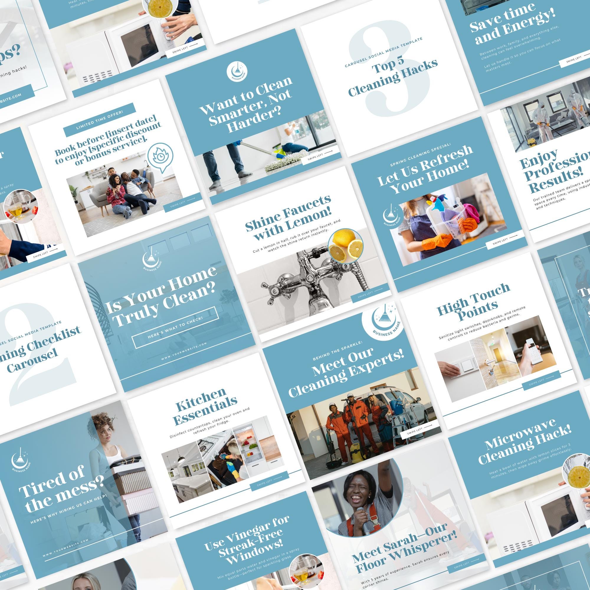 Cleaning Business Social Media Posts Template Instagram Templates for ...