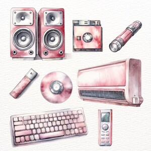 Pink Gadgets Clipart Tech Clipart Aesthetic Gadget Clipart Devices ...