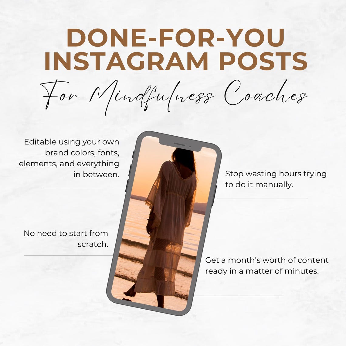 Mindfulness Coach Instagram Posts Templates Mindfulness Social Media ...