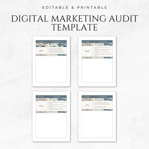 Digital Marketing Audit Report Template Printable Marketing Audit ...