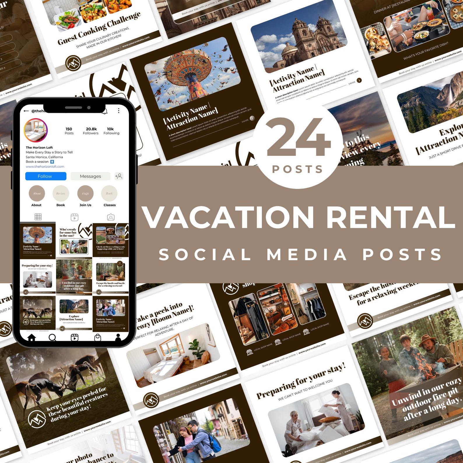 Vacation Rental Instagram Post Templates Airbnb Host Social Media ...