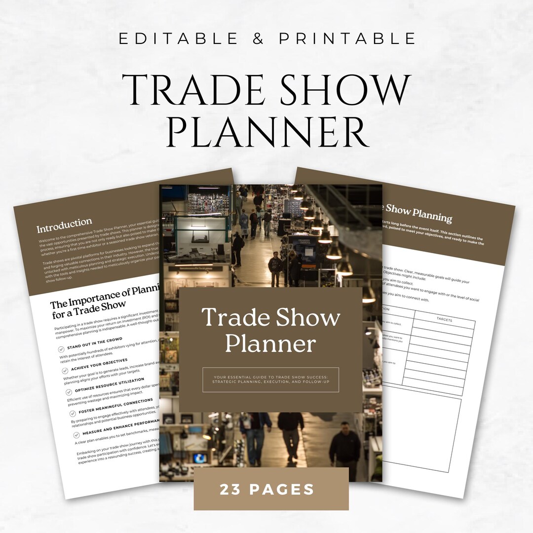 Trade Show Planner Template Printable Event Planner Template Canva ...