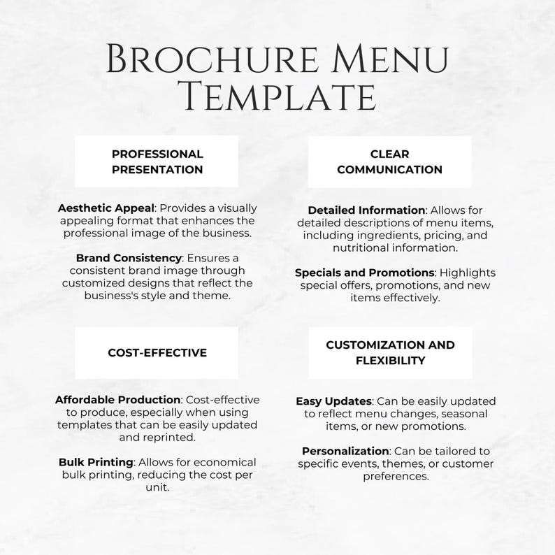 Brochure Menu Canva Template Tri-fold Menu Template Restaurant Menu ...