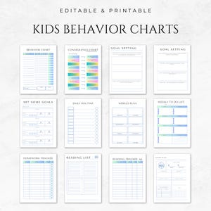 Kids Behavior Chart Templates Printable Behavior Checklist Reward Chart ...