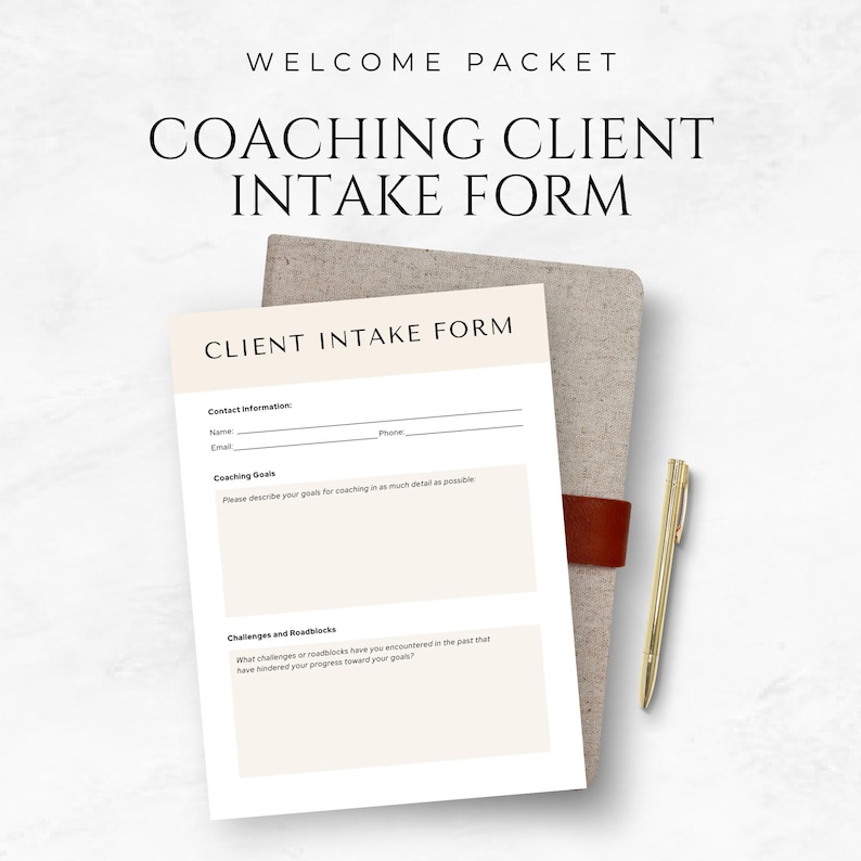 Coaching Client Intake Form Template Printable Life Coach Intake Form ...