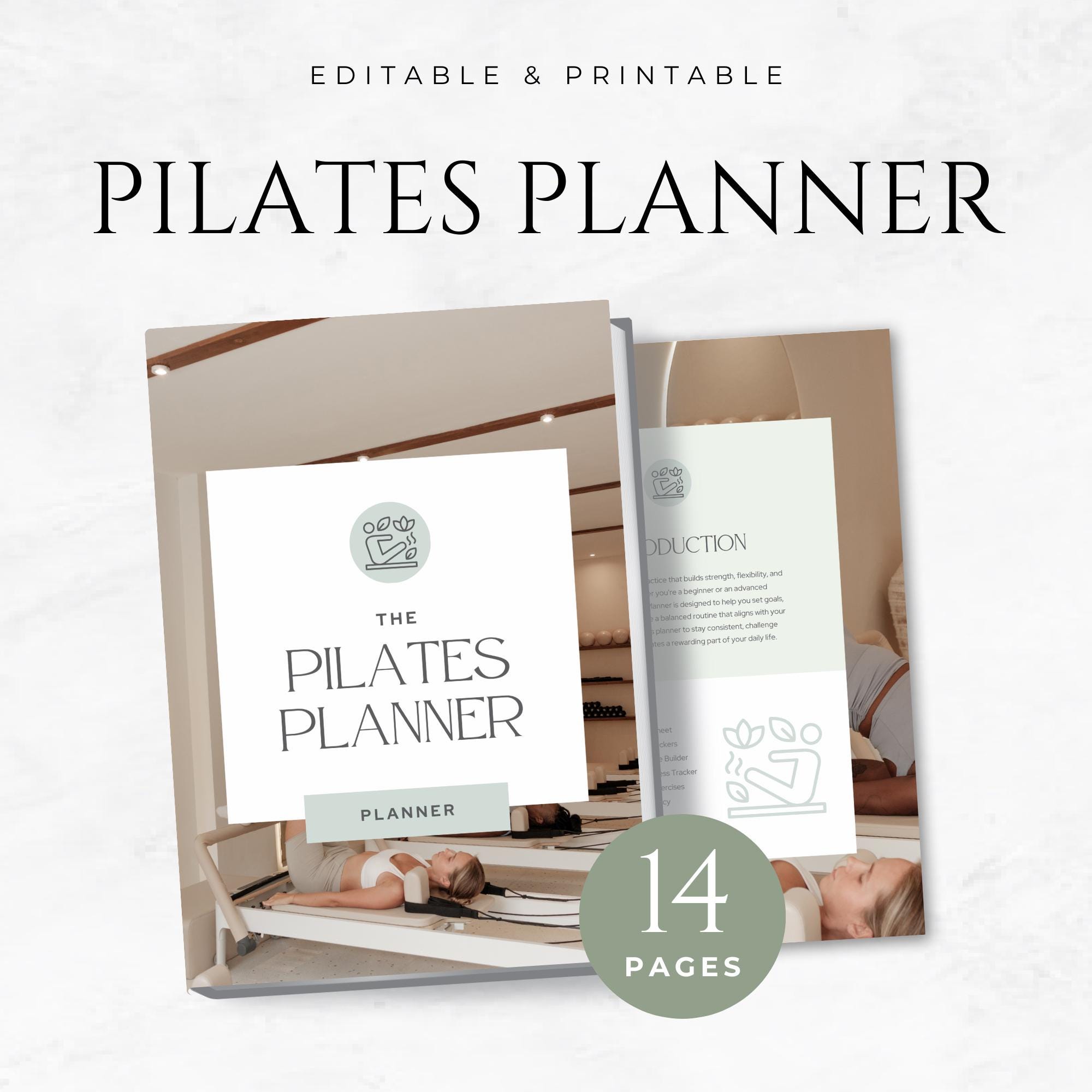 Pilates Planner Templates Printable Pilates Workout Tracker Pilates ...