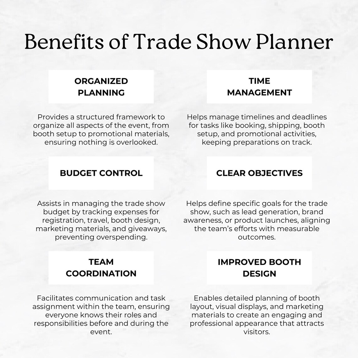 Trade Show Planner Template Printable Event Planner Template Canva ...