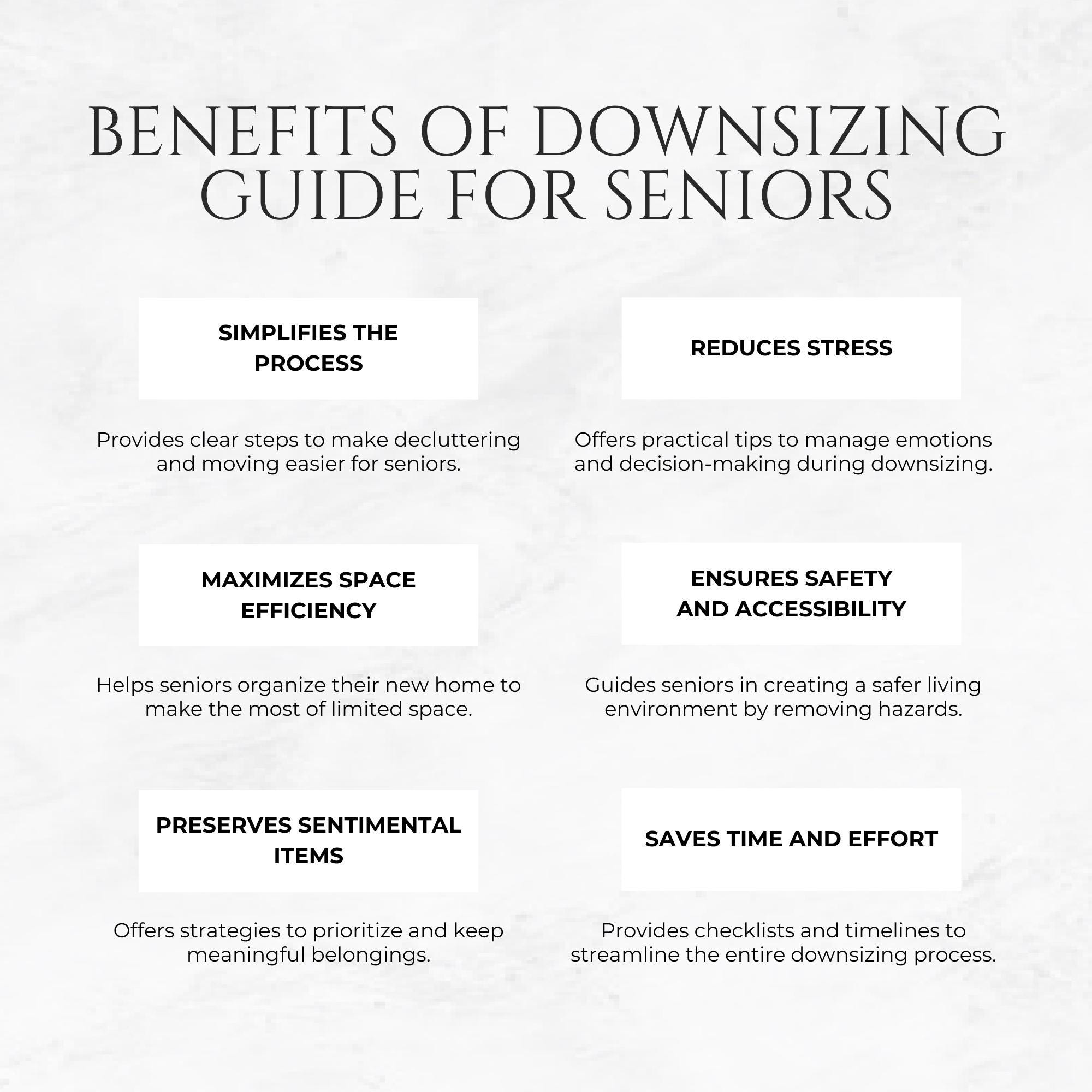 Downsizing Guide for Seniors Template Senior Living Tips Moving ...