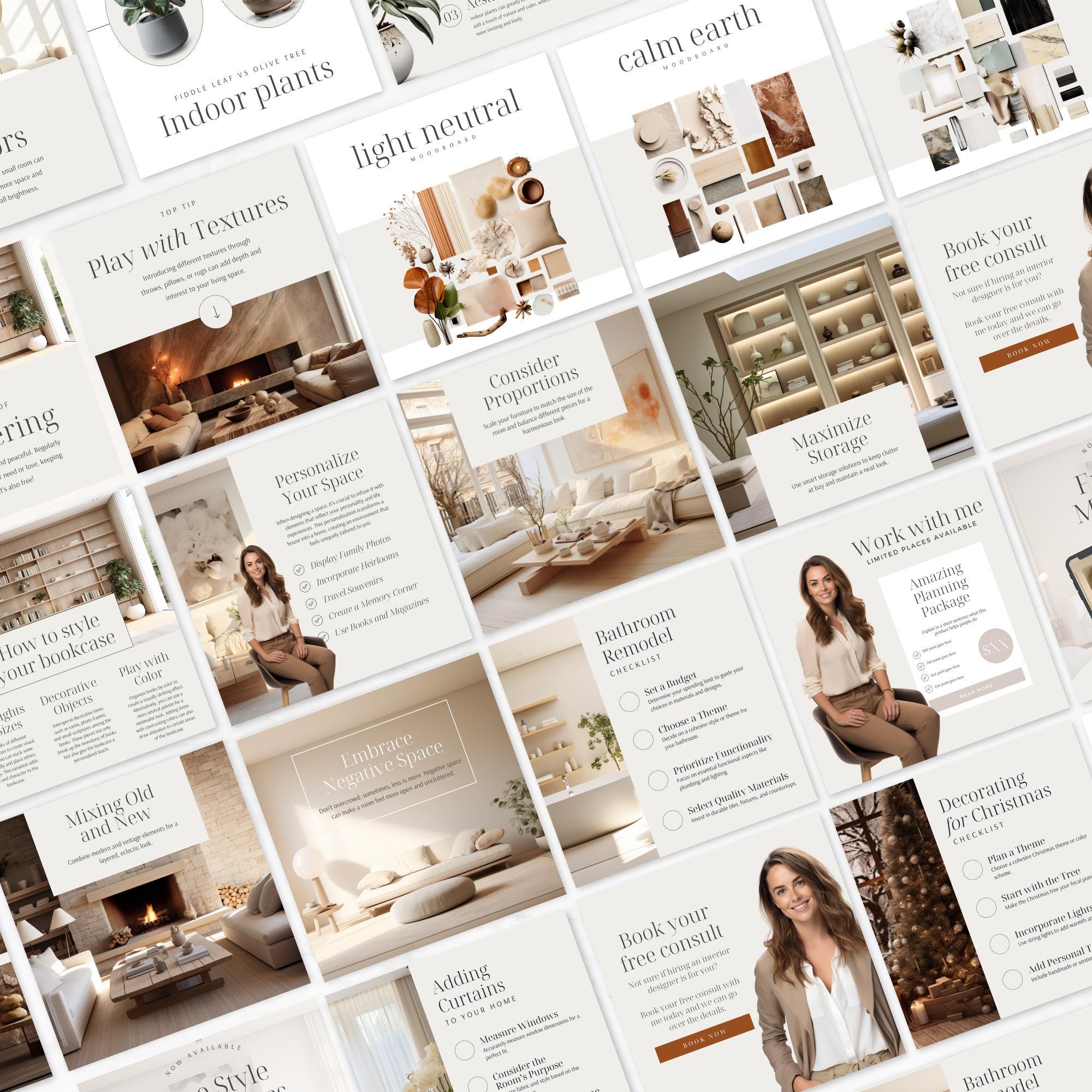 Interior Designer Instagram Templates Interior Designer Social Media ...