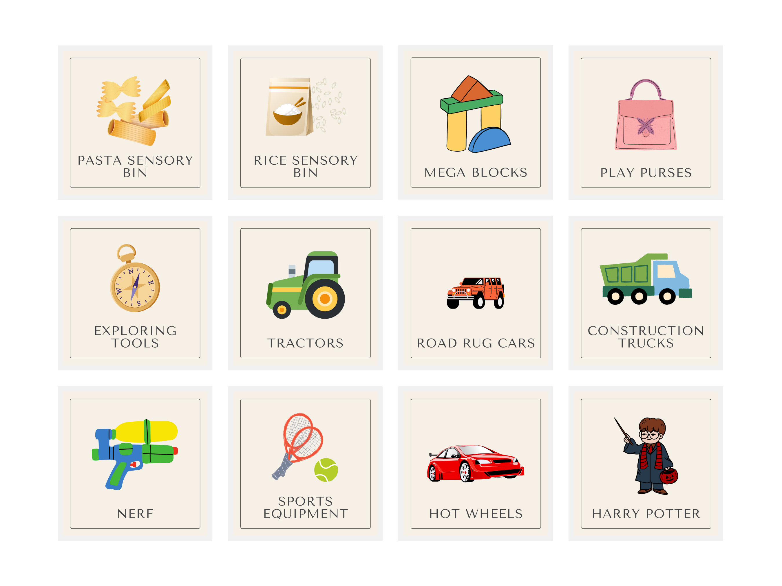 Toy Storage Labels Printable Toy Organization Labels Classroom Labels ...