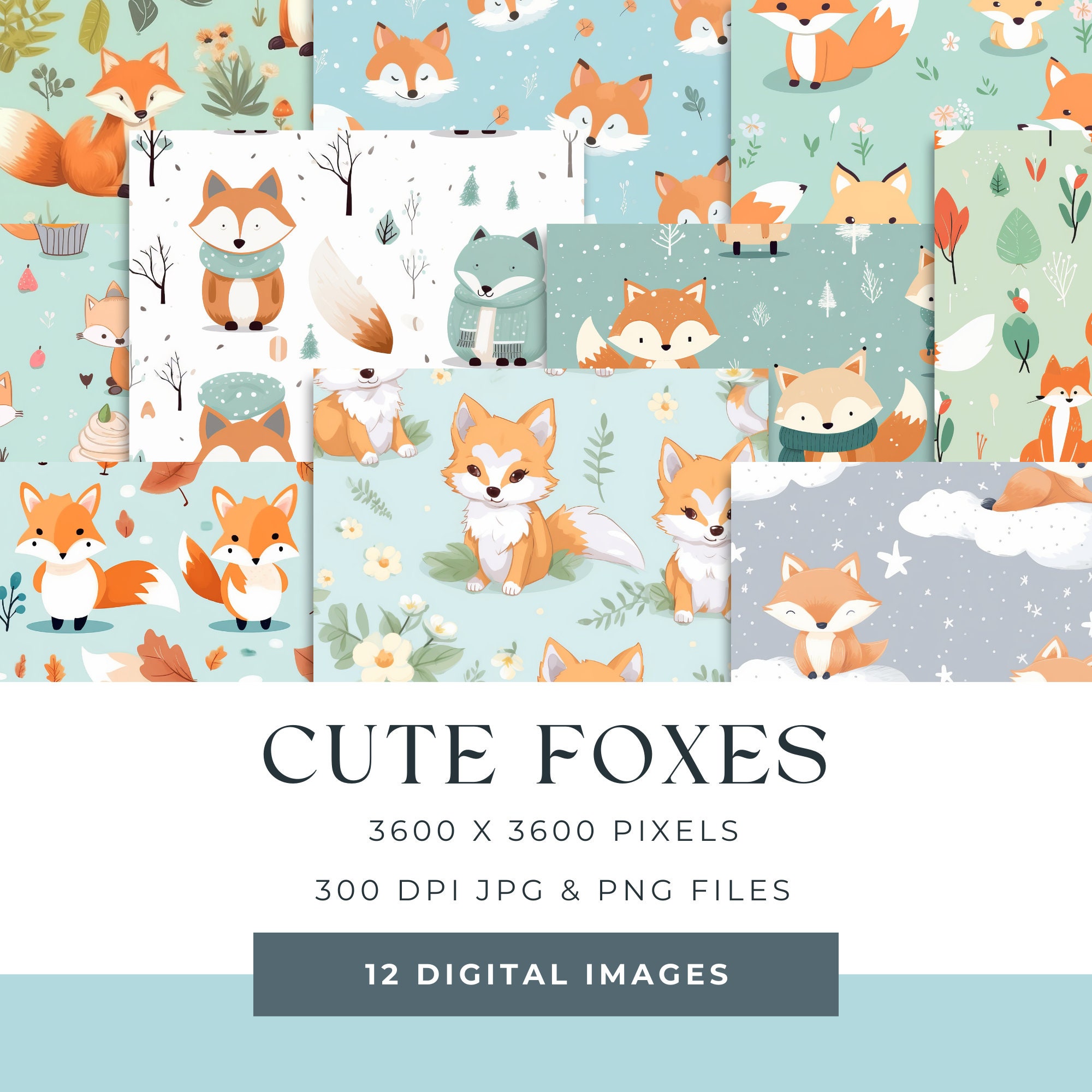 Seamless Fox Patterns Cute Fox Pattern Kids Patterns Woodland Animal ...