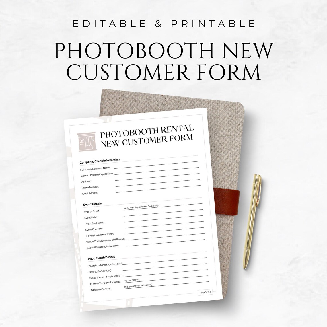 Photobooth Rental Forms Template Photobooth Rental Agreement Photobooth ...