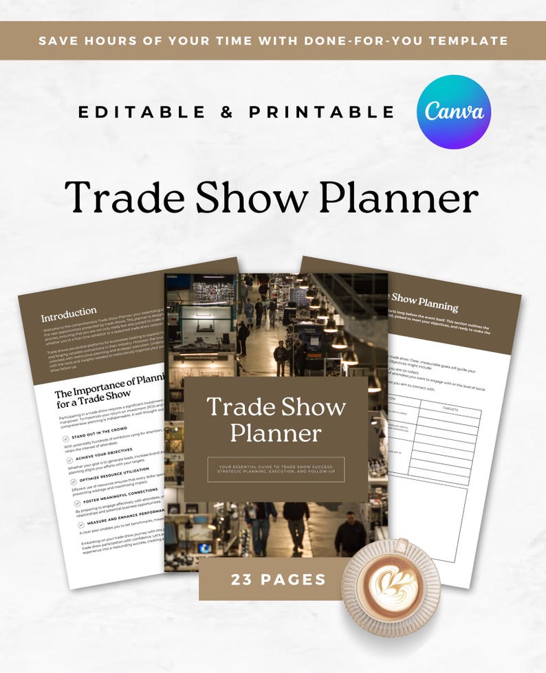 Trade Show Planner Template Printable Event Planner Template Canva ...