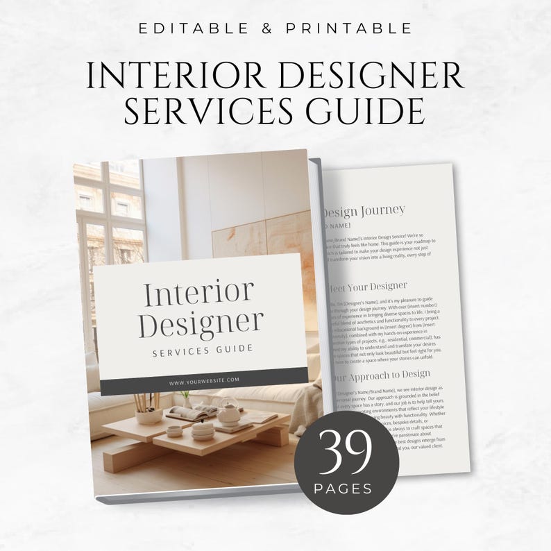 Interior Design Services Guide Template Printable Interior Design ...