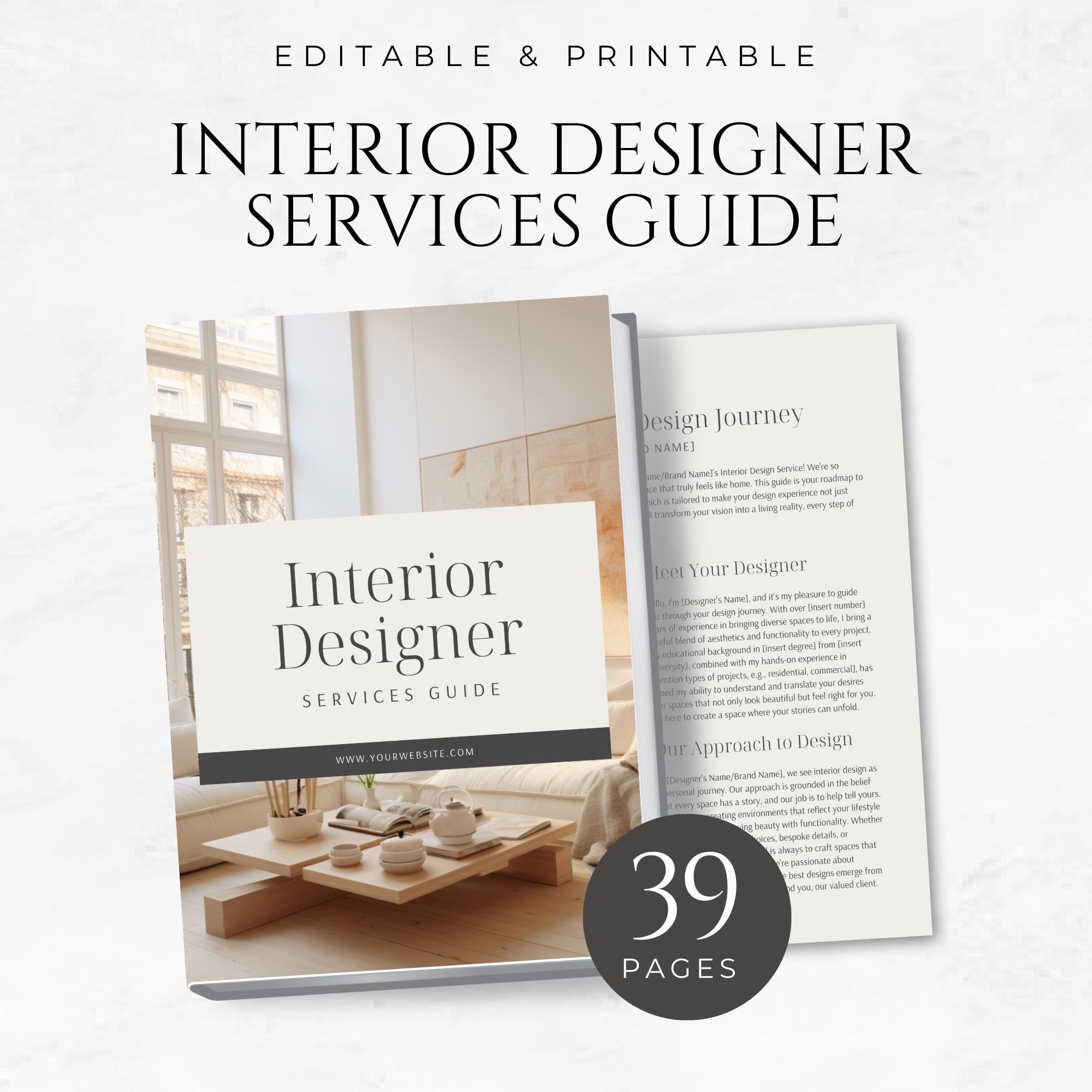 Interior Design Services Guide Template Printable Interior Design ...