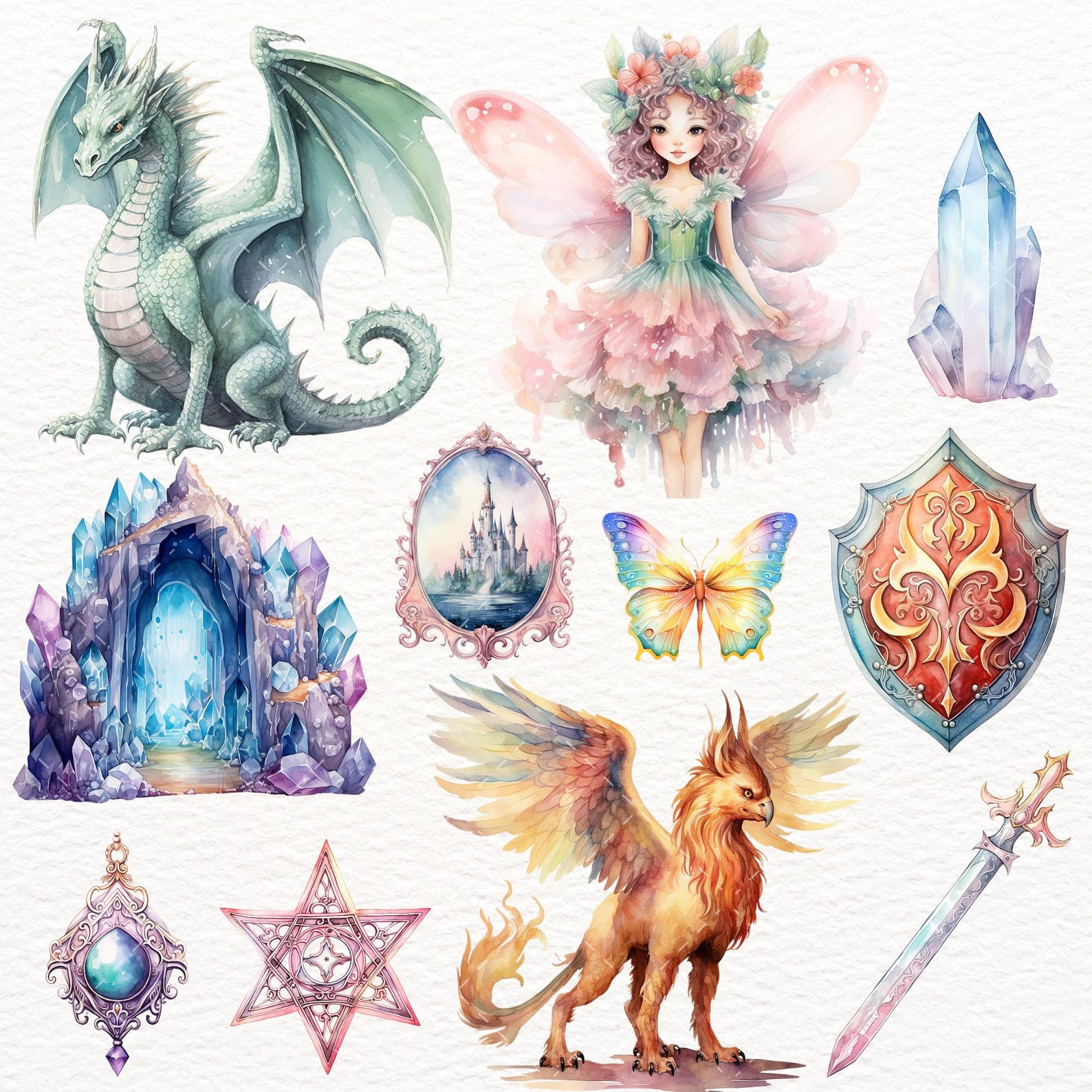 Fantasy Clipart Magical Clipart Fairy Tale Mystical Enchanted Clipart ...