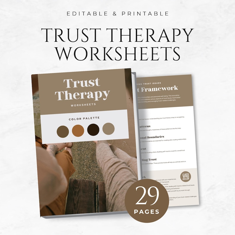 Trust Therapy Worksheets Template Printable Relationship Trust Building ...