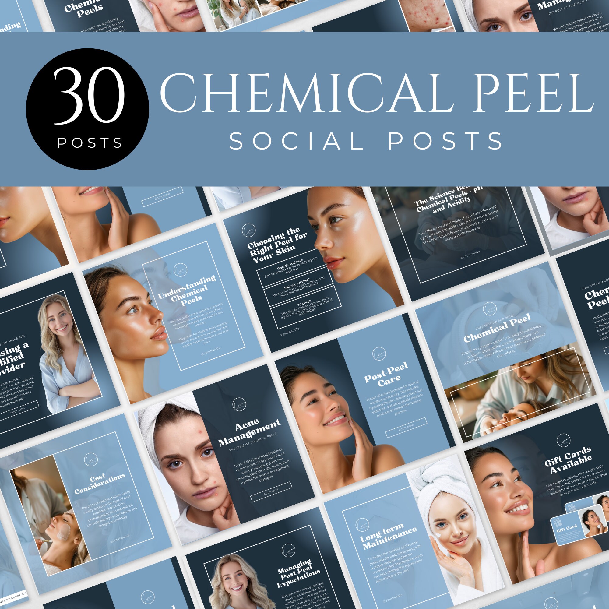 Chemical Peel Dermatologists Instagram Templates Skincare Clinic Social ...