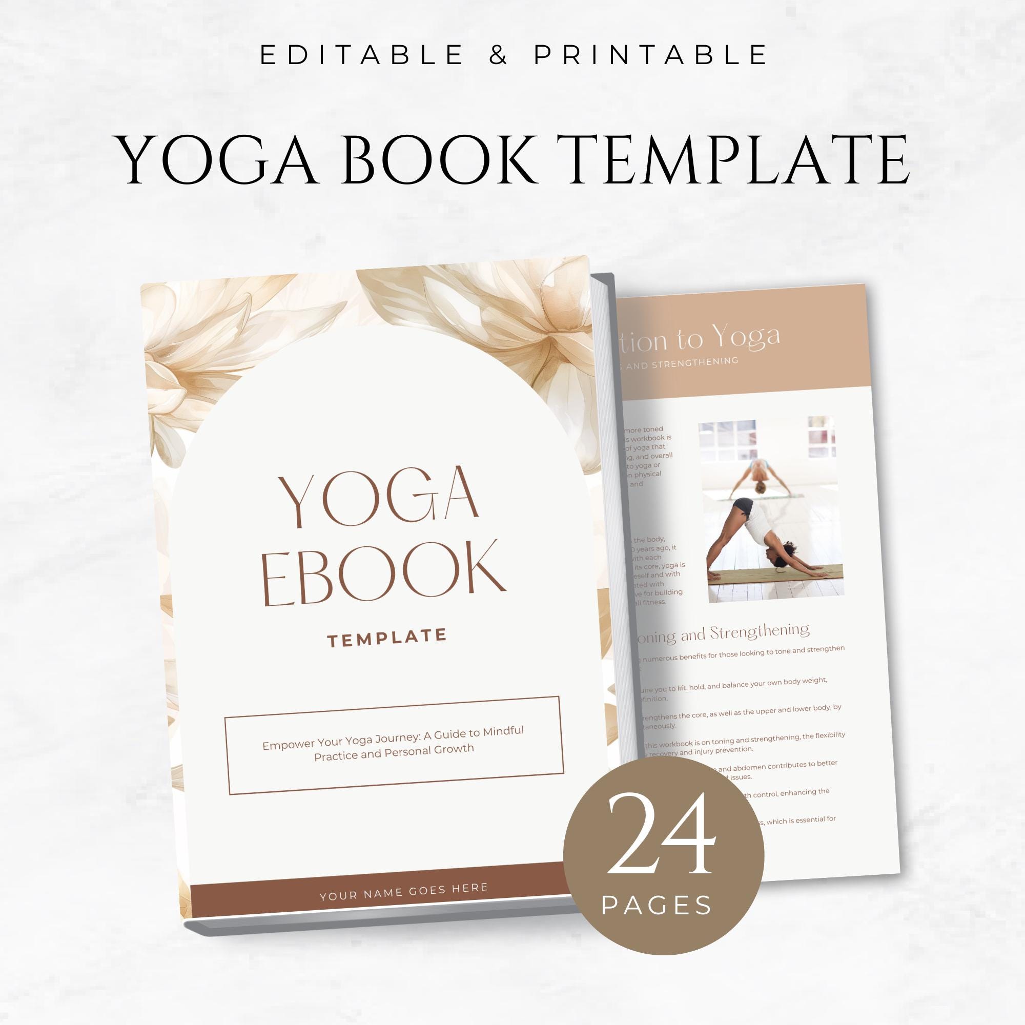 Yoga Book Template Digital Yoga Guide Printable Yoga Book Yoga Ebook ...