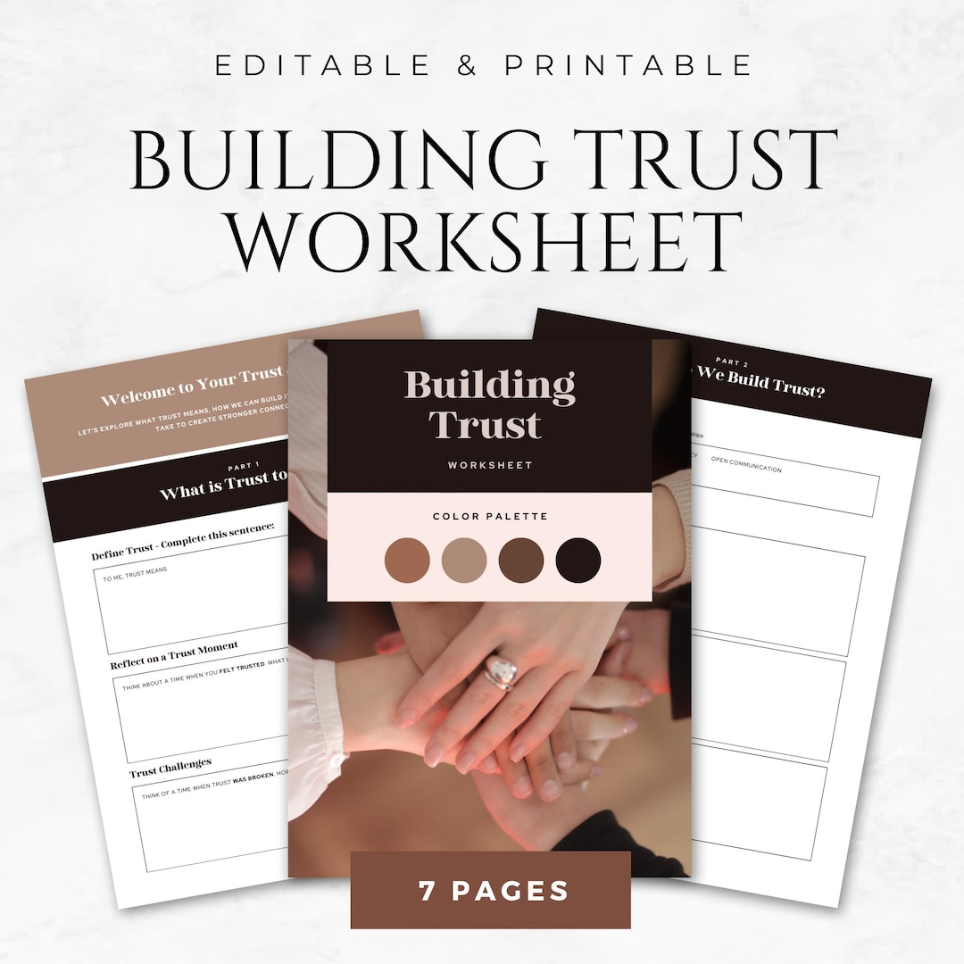 Building Trust Worksheet Template Printable Relationship Trust ...