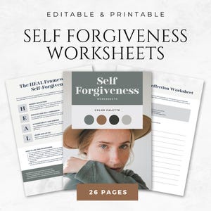 Self Forgiveness Worksheet Template Emotional Healing Workbook ...