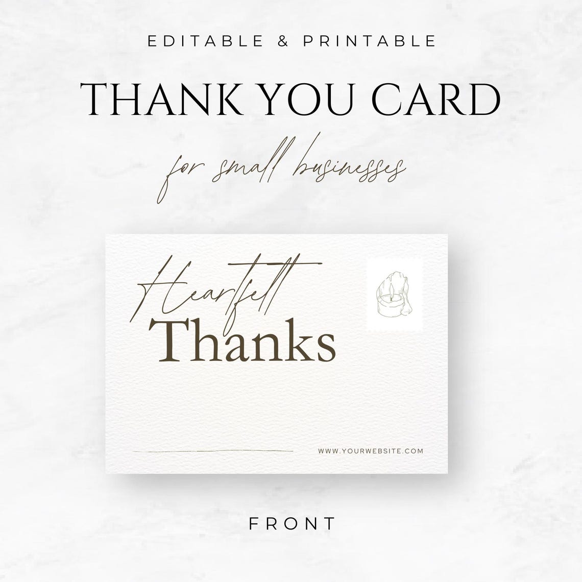 Small Business Thank You Card for a Craft Fair Template Printable Card ...