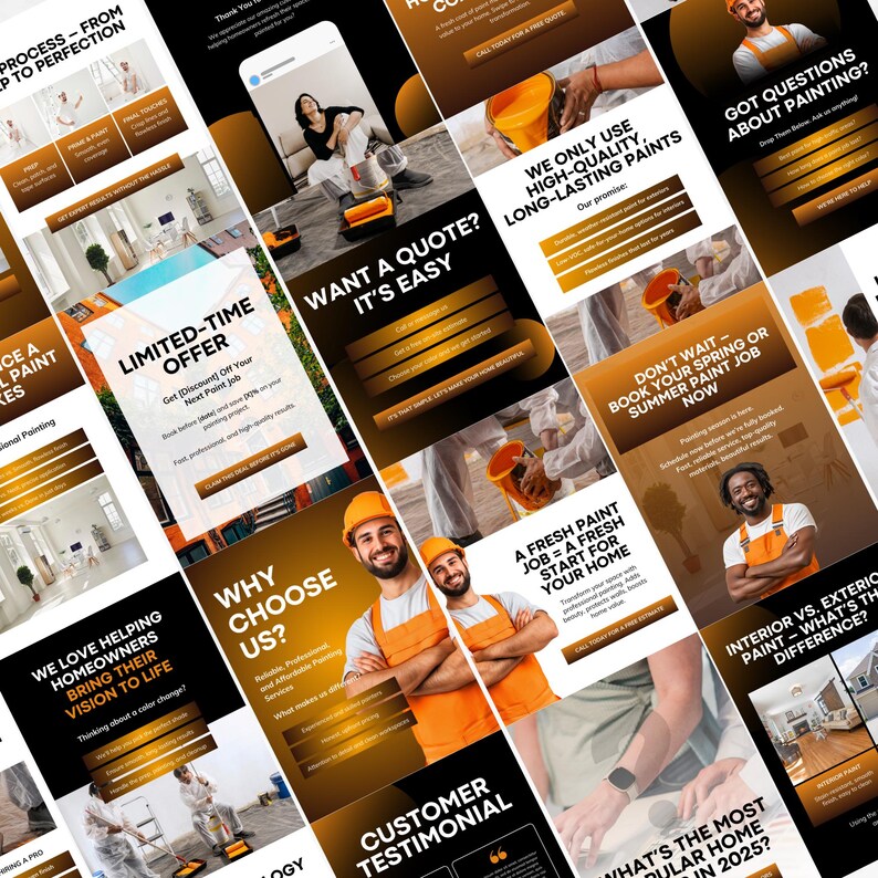 House Painter Social Media Painting Business Templates Painting Company ...