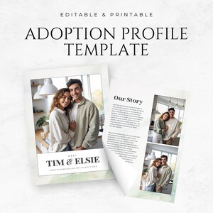 Adoption Profile Canva Template Printable Adoptive Parents Profile ...