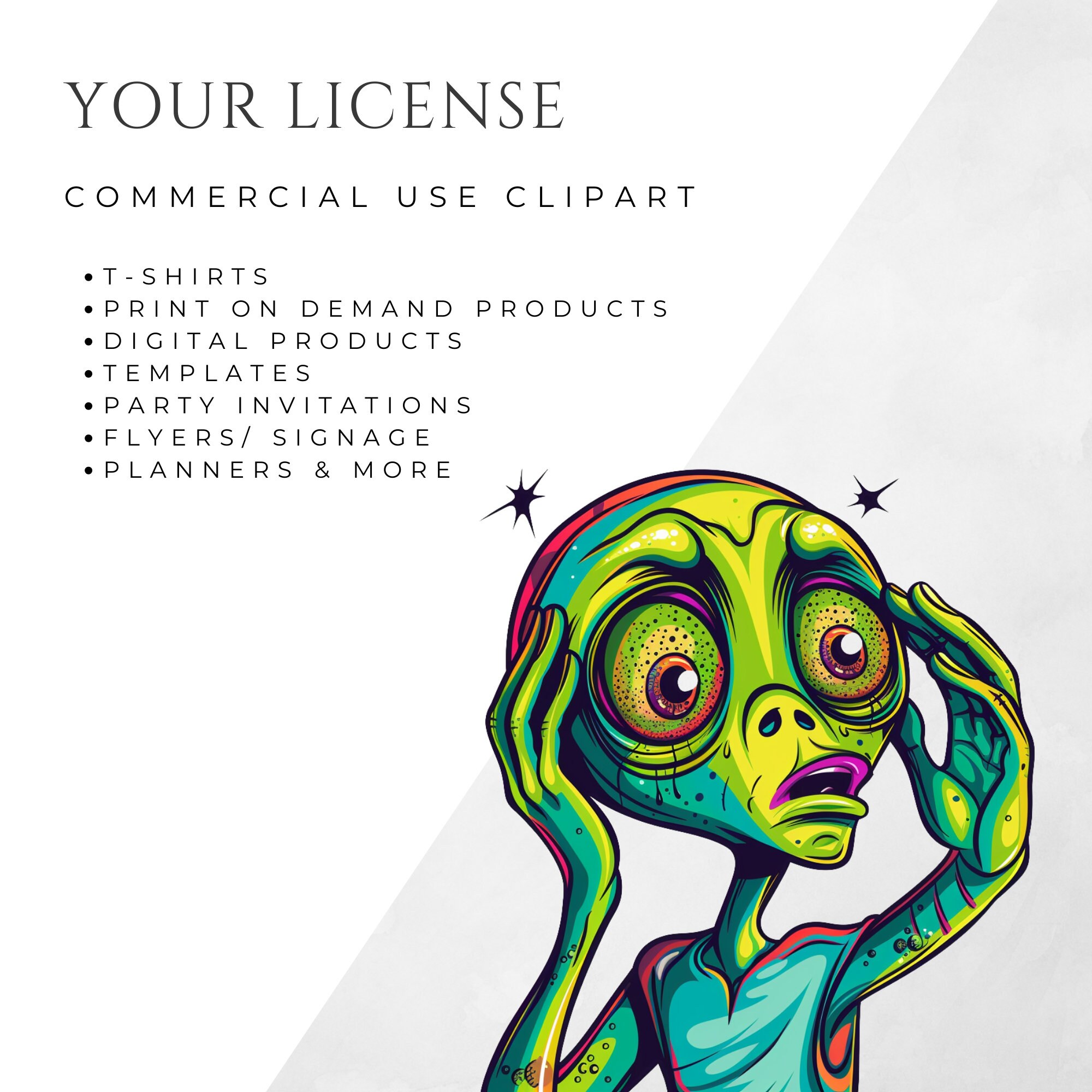 Alien Clipart PNG, Alien Shirt Design PNG, Alien Tshirt Design, Alien ...