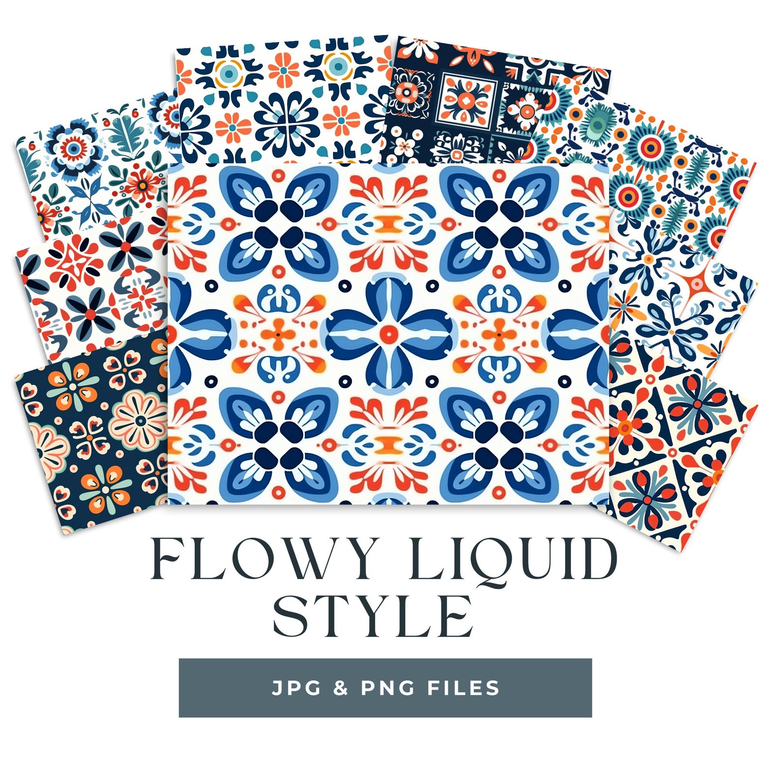 Seamless Scandinavian Patterns Digital Scandinavian Folk Art ...