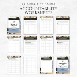 Accountability Worksheets Template Productivity Planner Daily Task ...