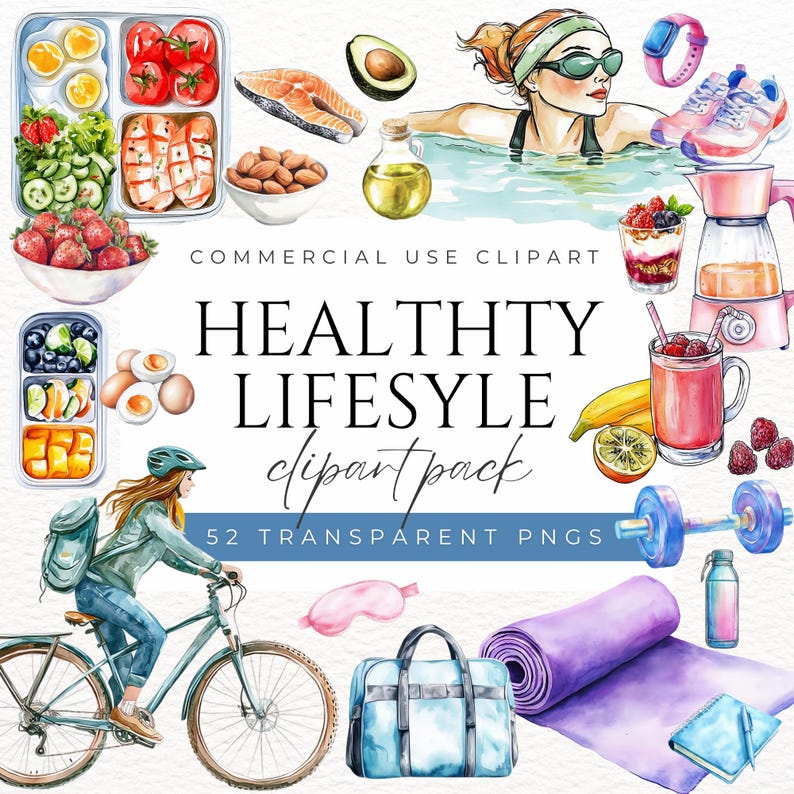 Healthy Lifestyle Clipart Meal Prep Food Prep Nutrition Clipart Clean ...