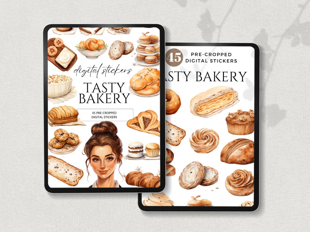 Bakery Digital Stickers Aesthetic Digital Stickers Neutral Bakery ...
