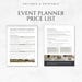 Event Planner Price List Template Printable Event Packages Template ...